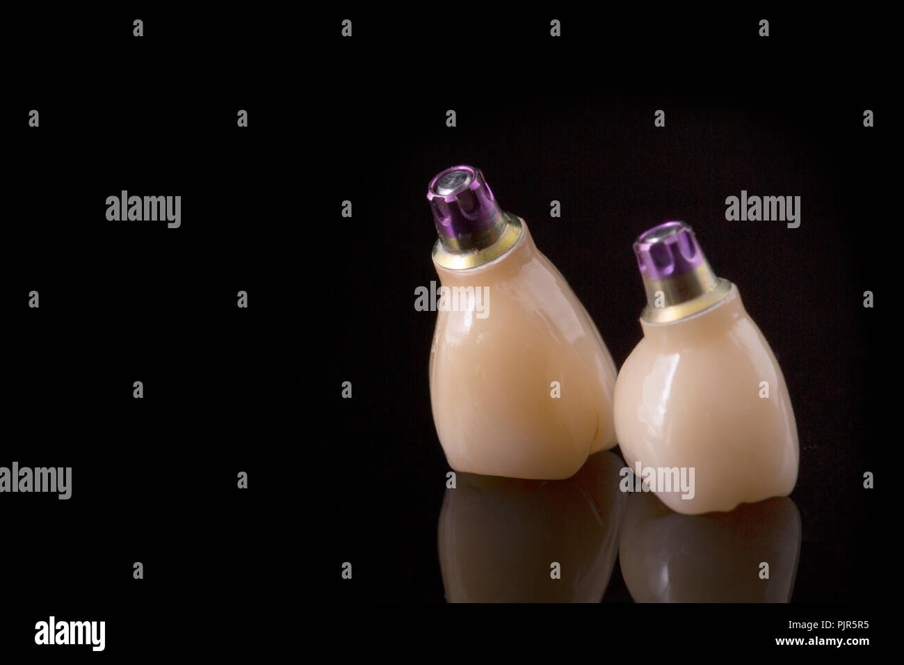 Beautiful smile and white teeth. Matching the shades of the implants or ...