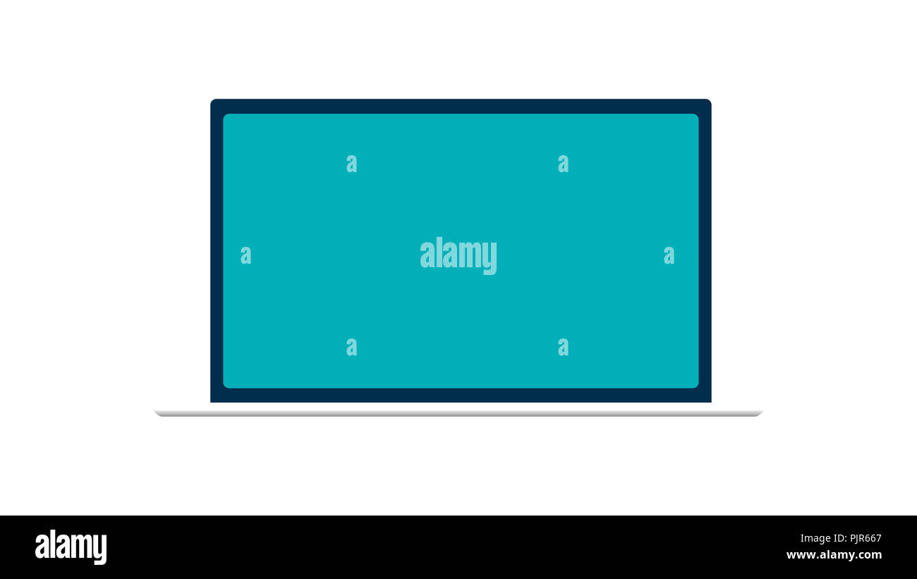 Laptop front view. Notebook. Realistic isolated model - stock Stock ...