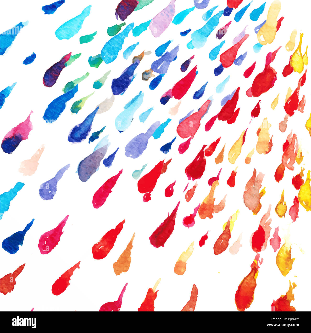 Watercolor seamless pattern with colorfull raindrops. Abstract modern ...