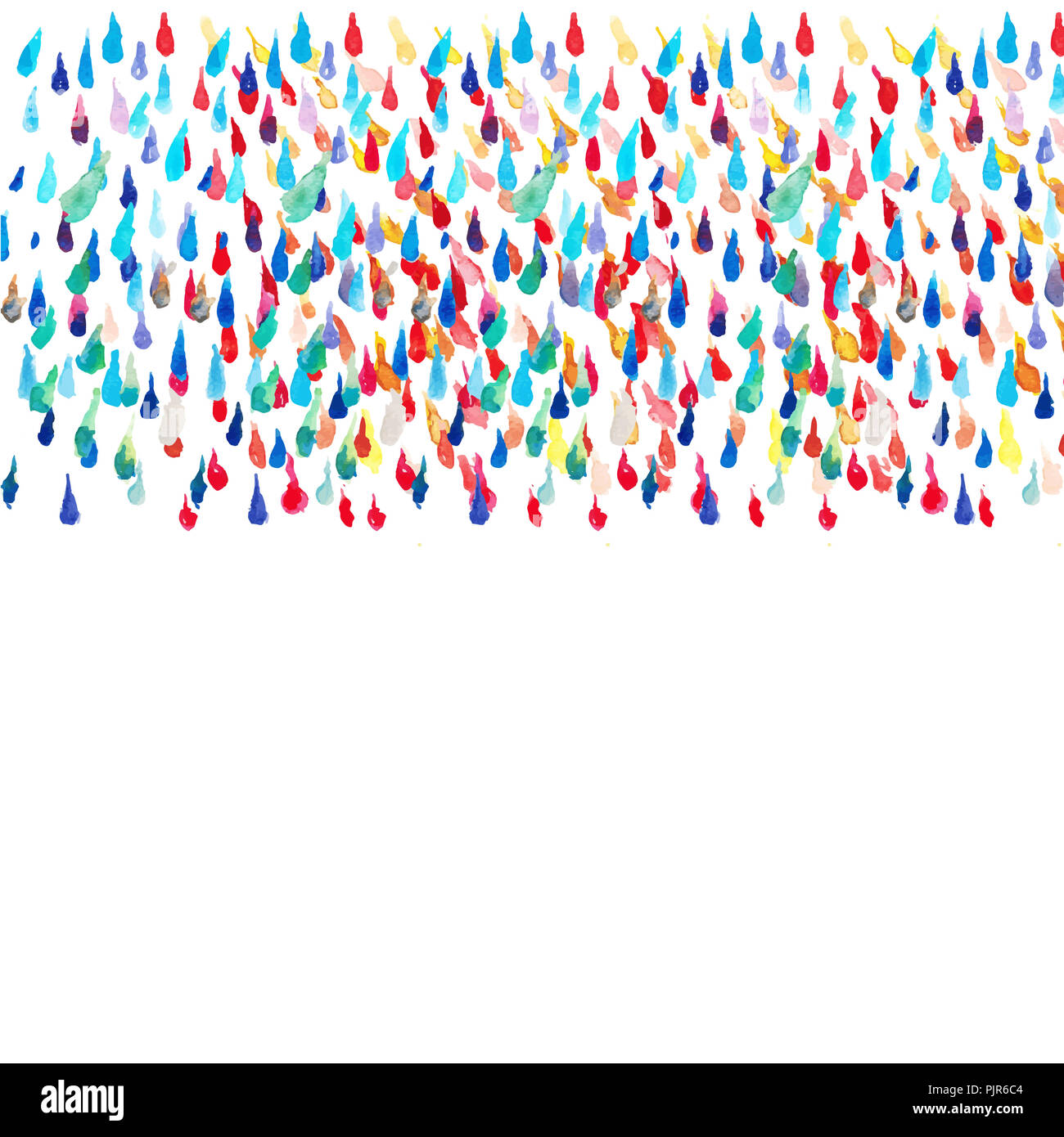 Watercolor seamless pattern with colorfull raindrops. Abstract modern ...