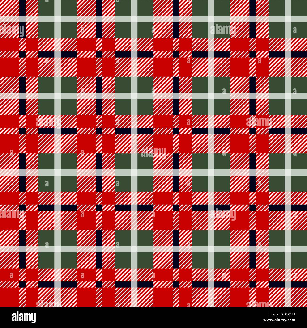 Lumberjack plaid pattern in red and black. Seamless vector pattern ...