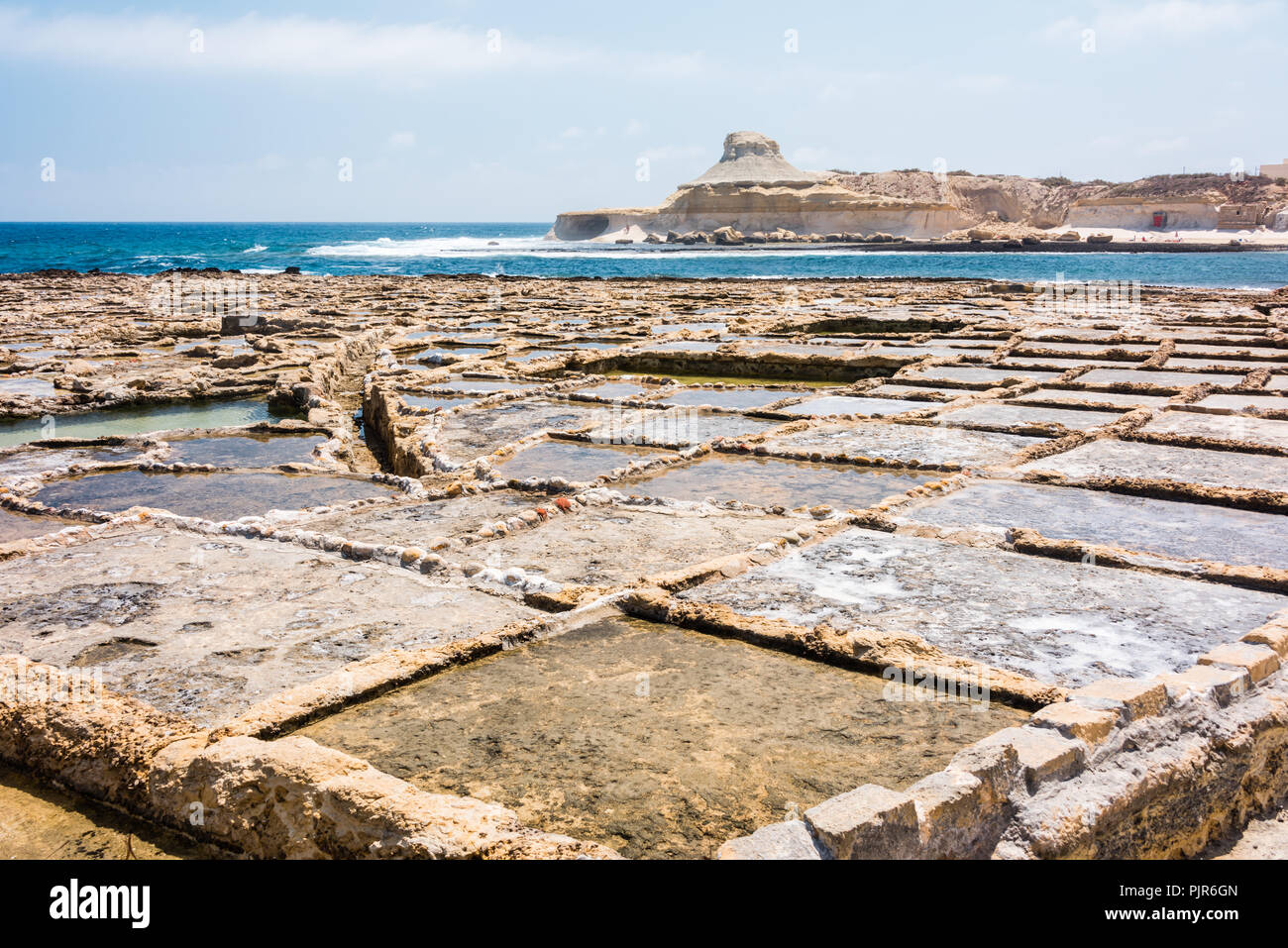 Ancient salt pans for the extraction of sea salt from sea water ...