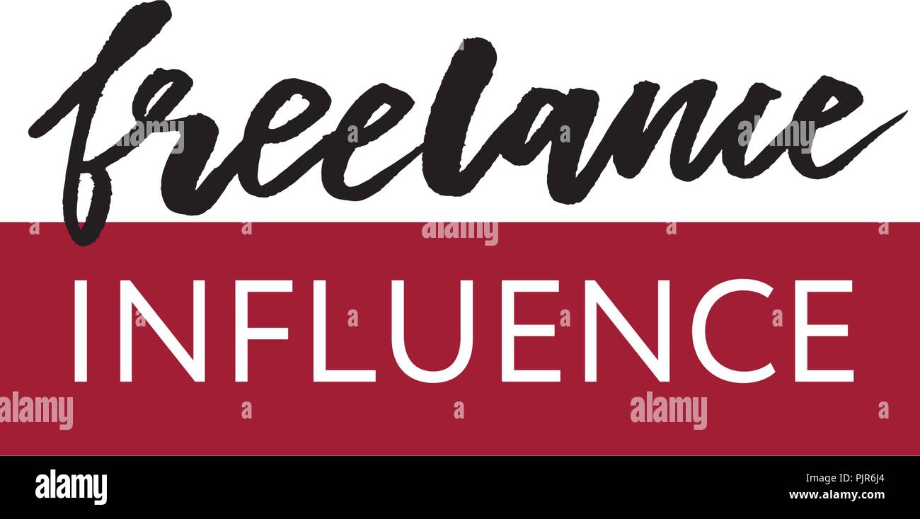 slogan freelance influence phrase graphic vector Print Fashion ...