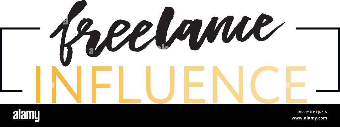 slogan freelance influence phrase graphic vector Print Fashion ...