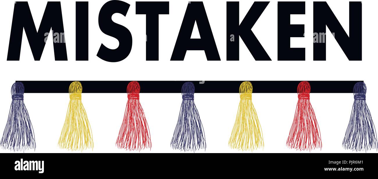 slogan mistaken phrase graphic vector Print Fashion lettering Stock ...