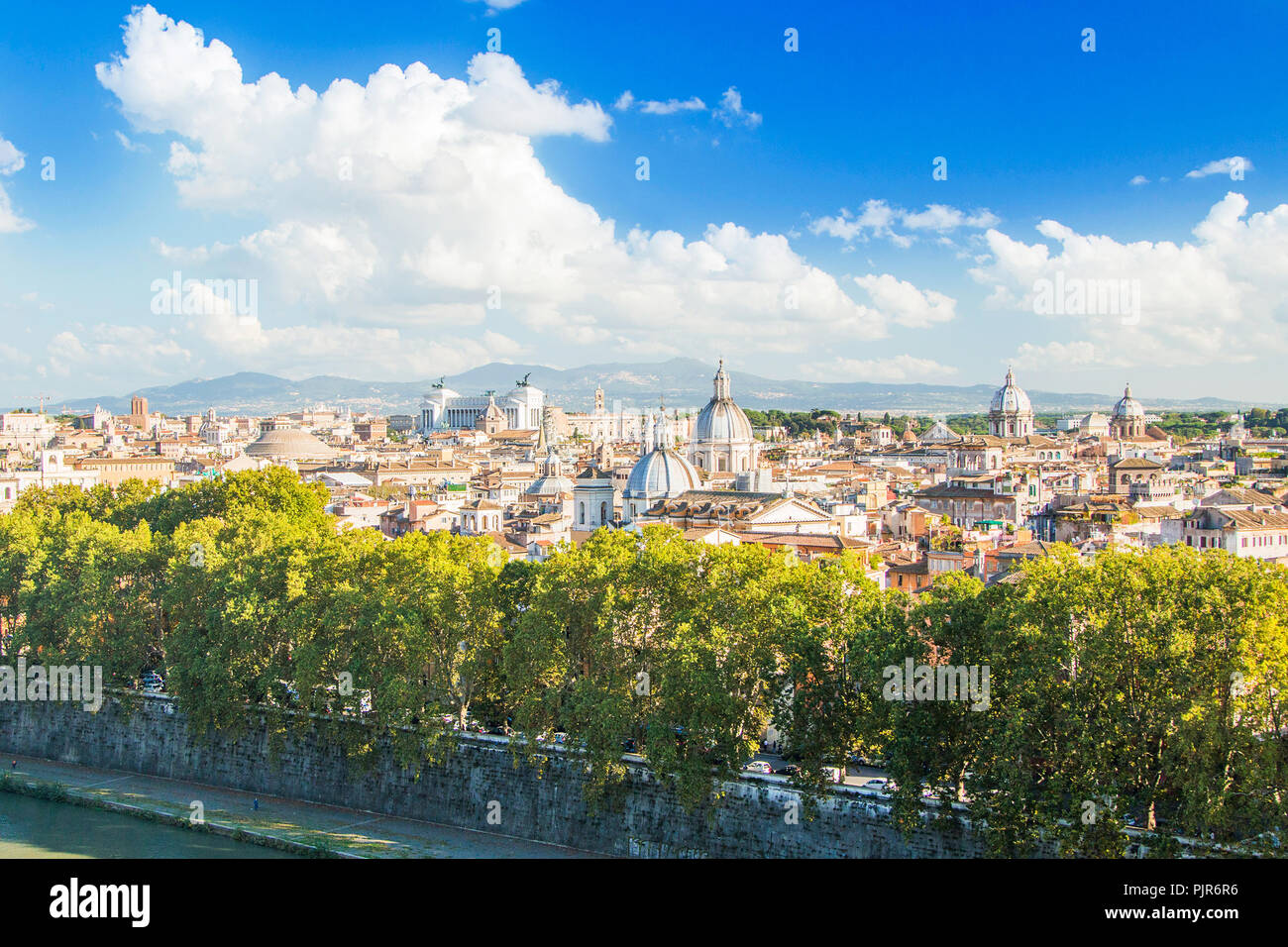 Panoramic view of Rome from Castel Sant'Angelo, Italy Stock Photo - Alamy