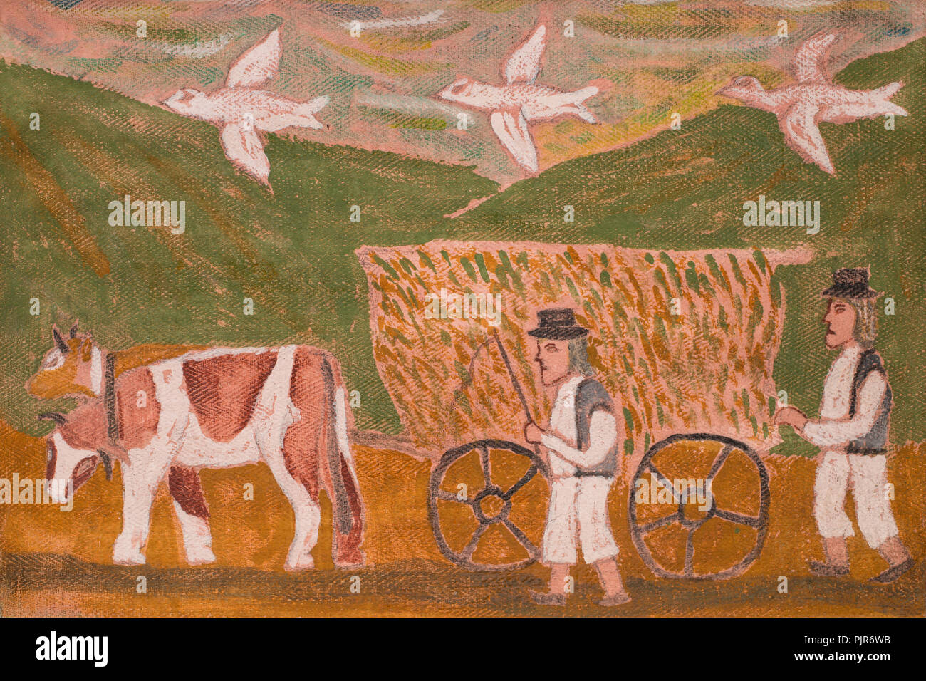 European Village Life Paintings