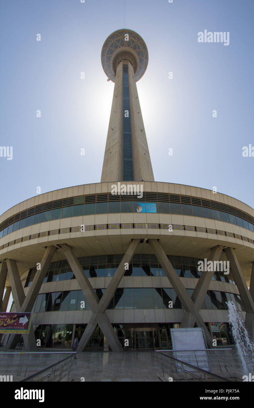 Picture of Tower Milad in the Iranian capital Tehran, and it is one of ...