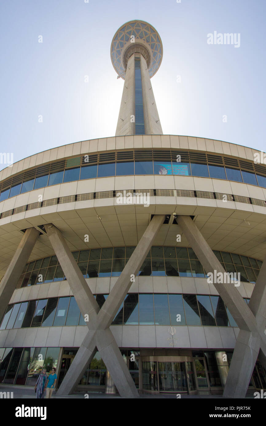 Picture of Tower Milad in the Iranian capital Tehran, and it is one of ...