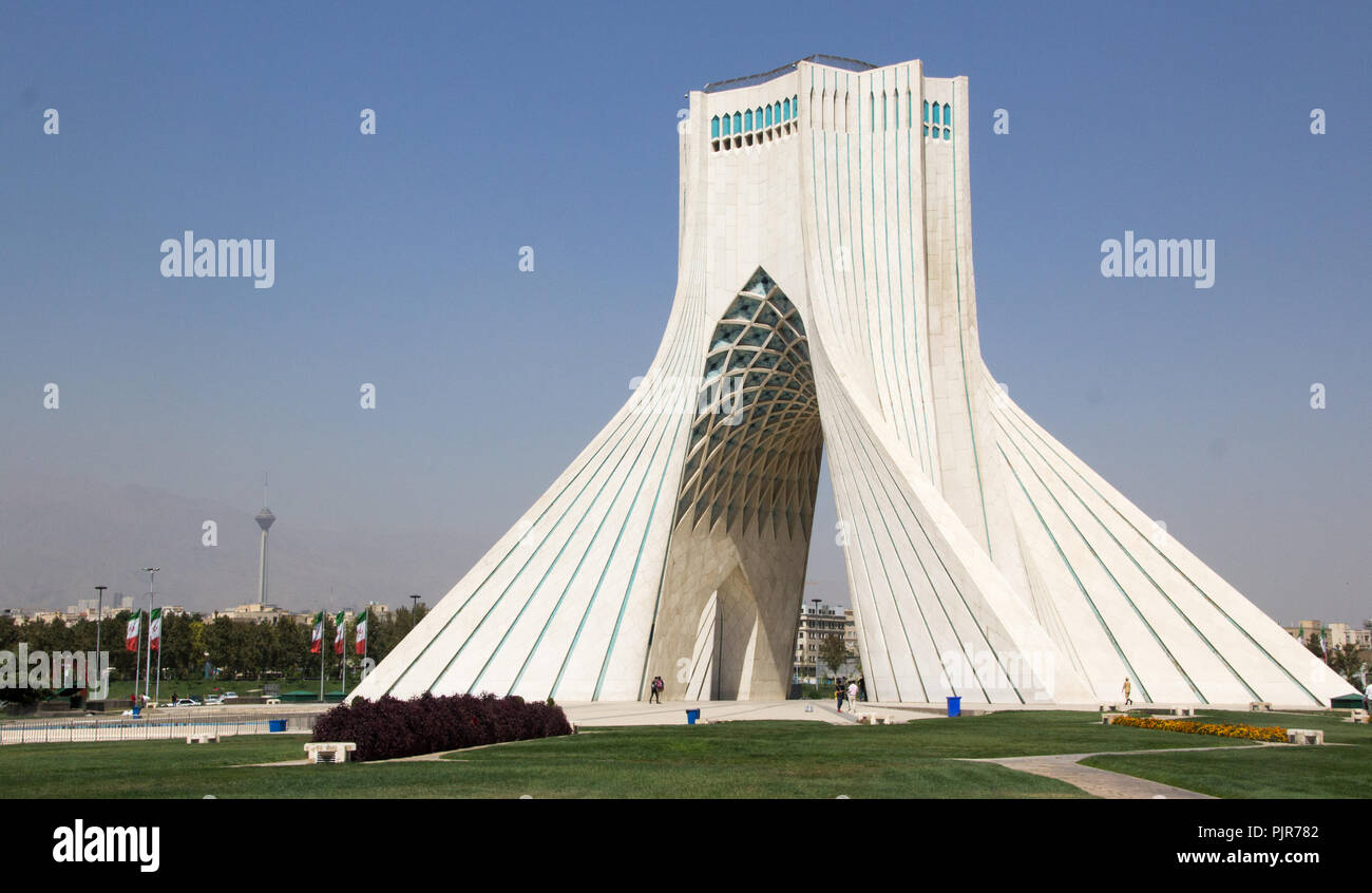 photo Azadi Tower in the Iranian capital Tehran, It is the most ...