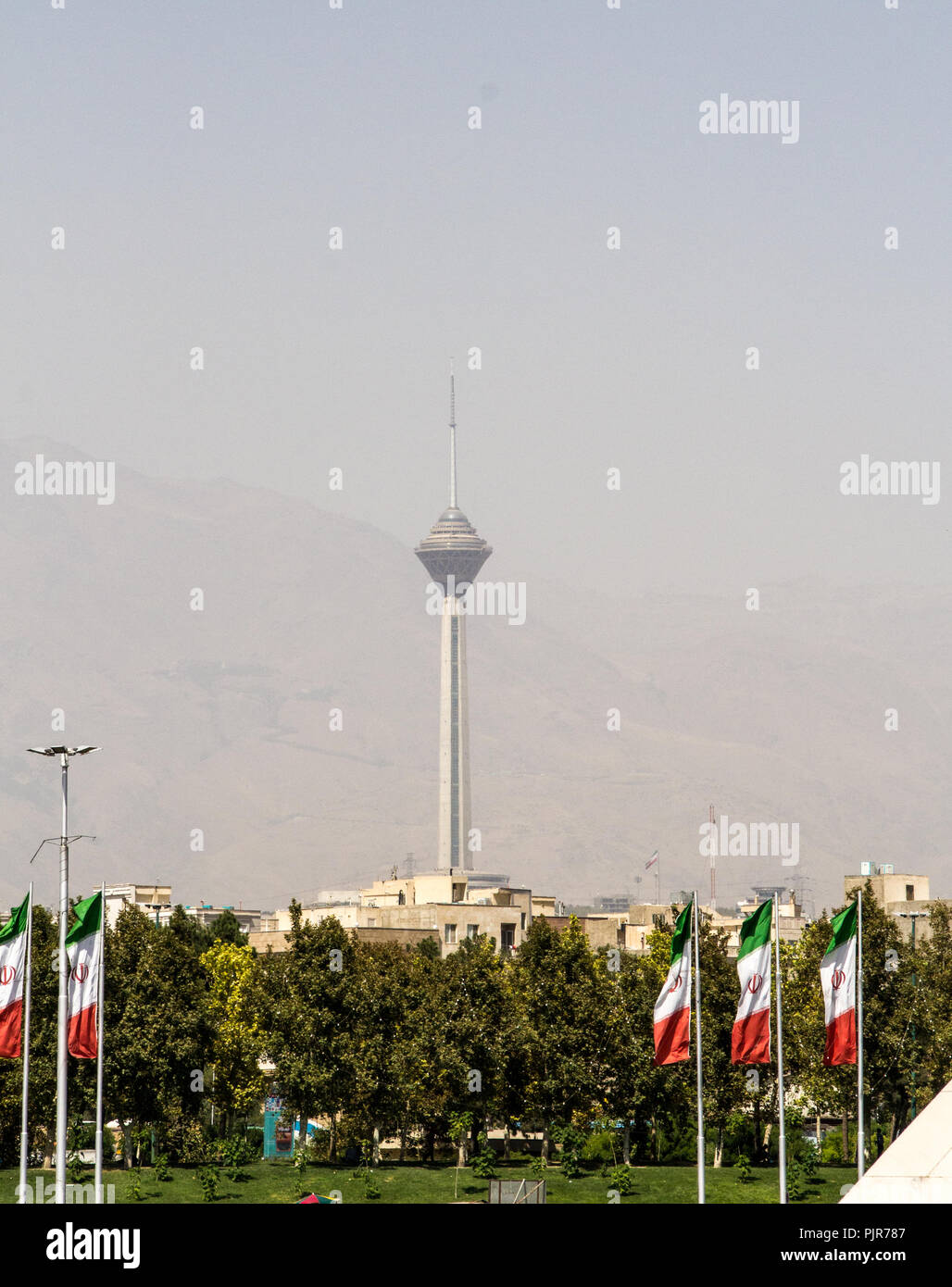 Picture of Tower Milad in the Iranian capital Tehran, and it is one of ...
