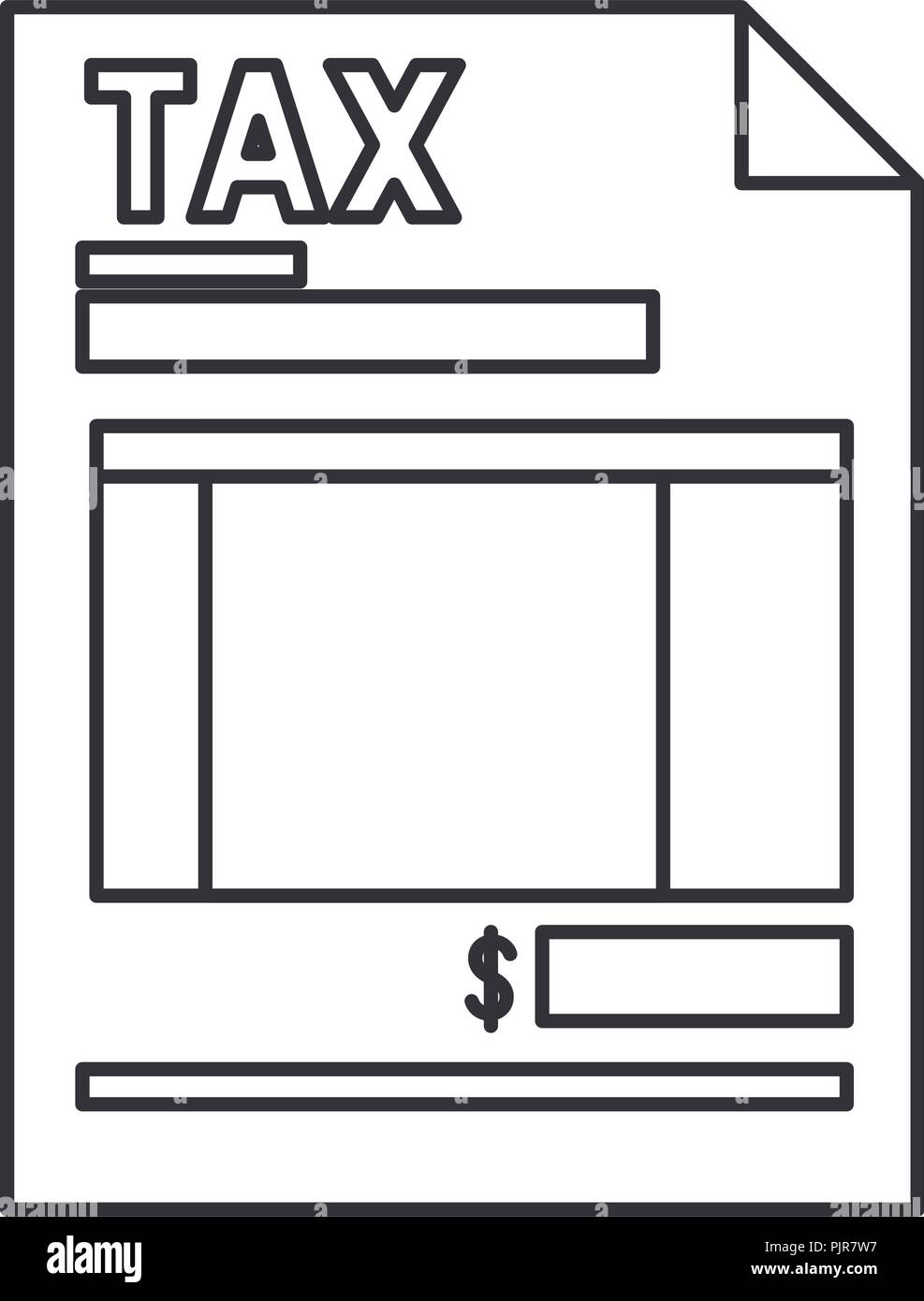 tax document paper icon Stock Vector Image & Art - Alamy