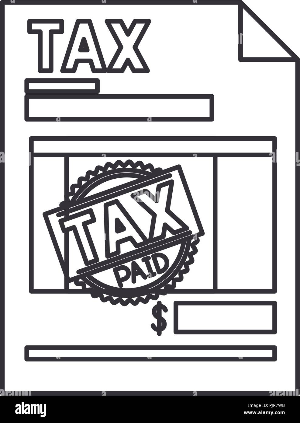 tax document paper icon Stock Vector Image & Art - Alamy