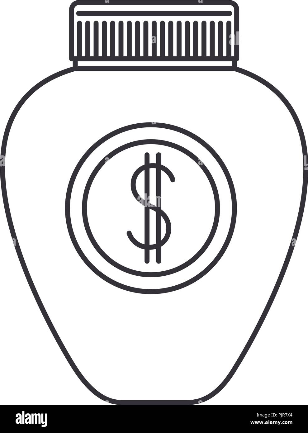Finance savings jar Stock Vector Images - Alamy