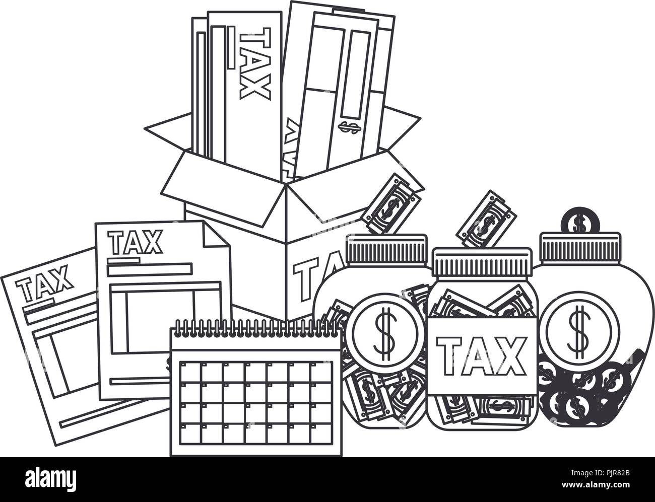 Shipping tax Stock Vector Images - Alamy