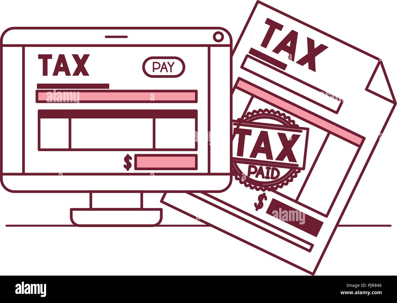 Transaction documents Stock Vector Images - Alamy