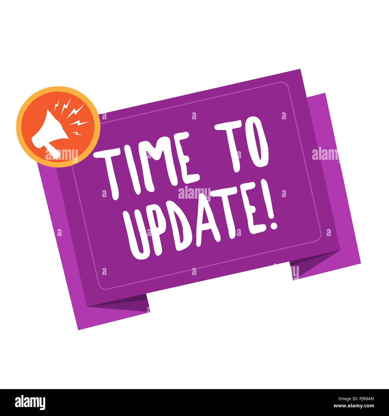 Handwriting text writing Time To Update. Concept meaning improving ...