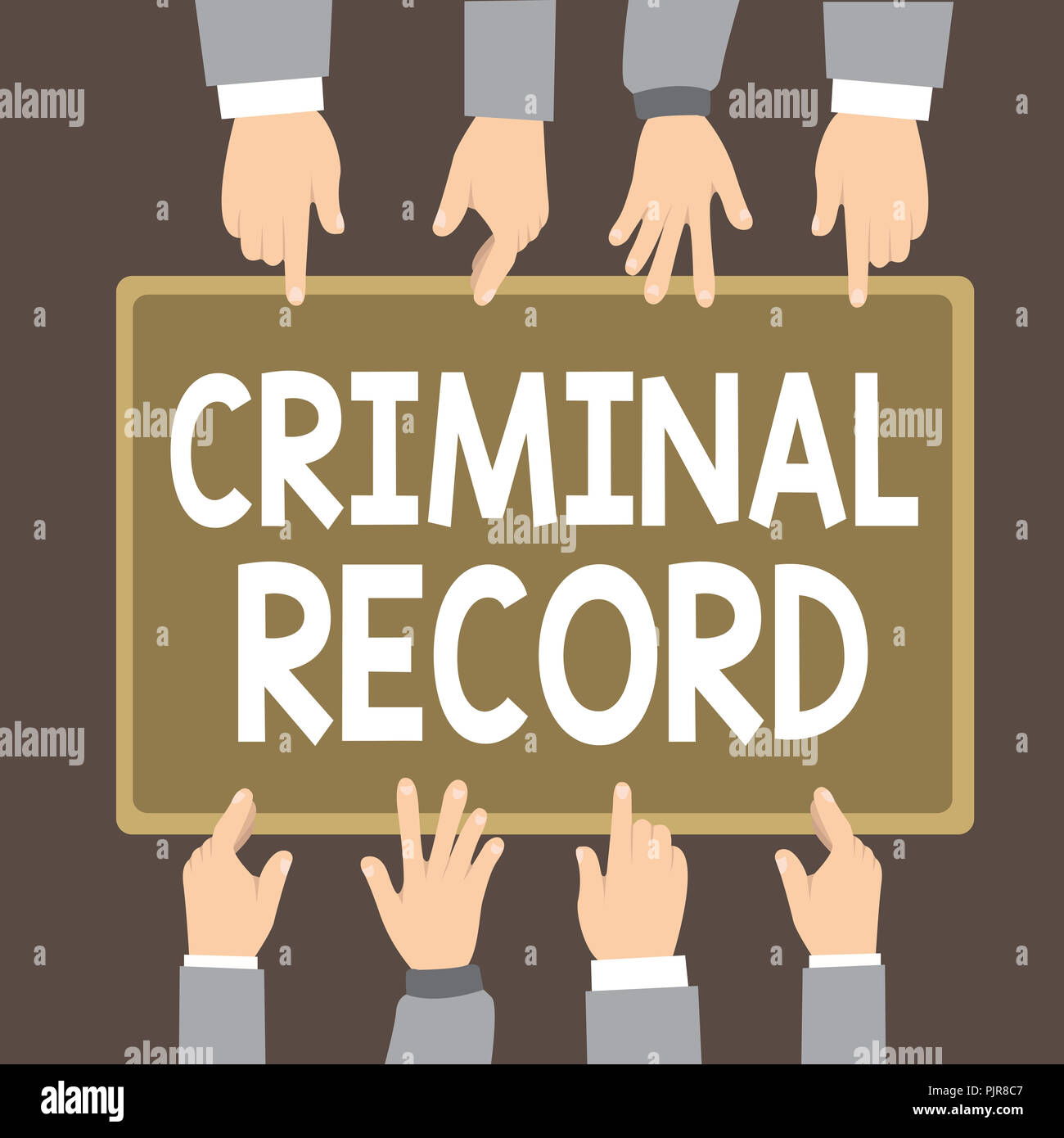 Text sign showing Criminal Record. Conceptual photo profile of a person ...
