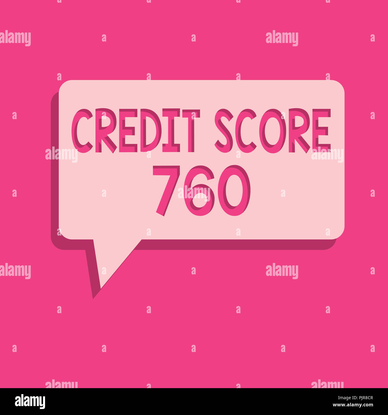 Word writing text Credit Score 760. Business concept for numerical ...