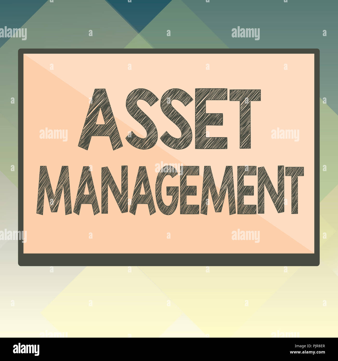 Handwriting text Asset Management. Concept meaning systematic process ...