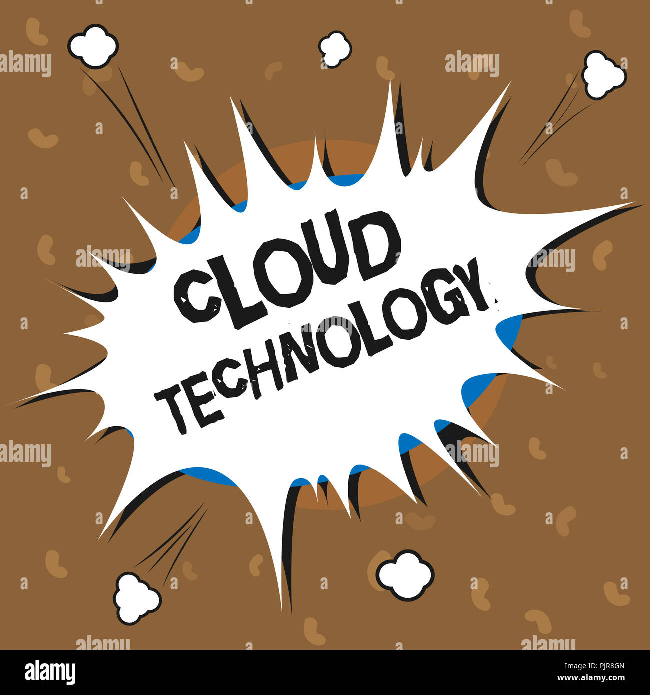 Conceptual hand writing showing Cloud Technology. Business photo text storing and accessing data ...