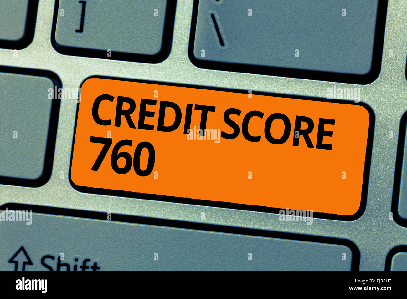 Word writing text Credit Score 760. Business concept for numerical ...