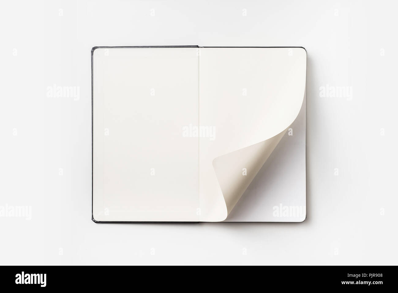Business concept - Top view collection of black hardcover notebook ...