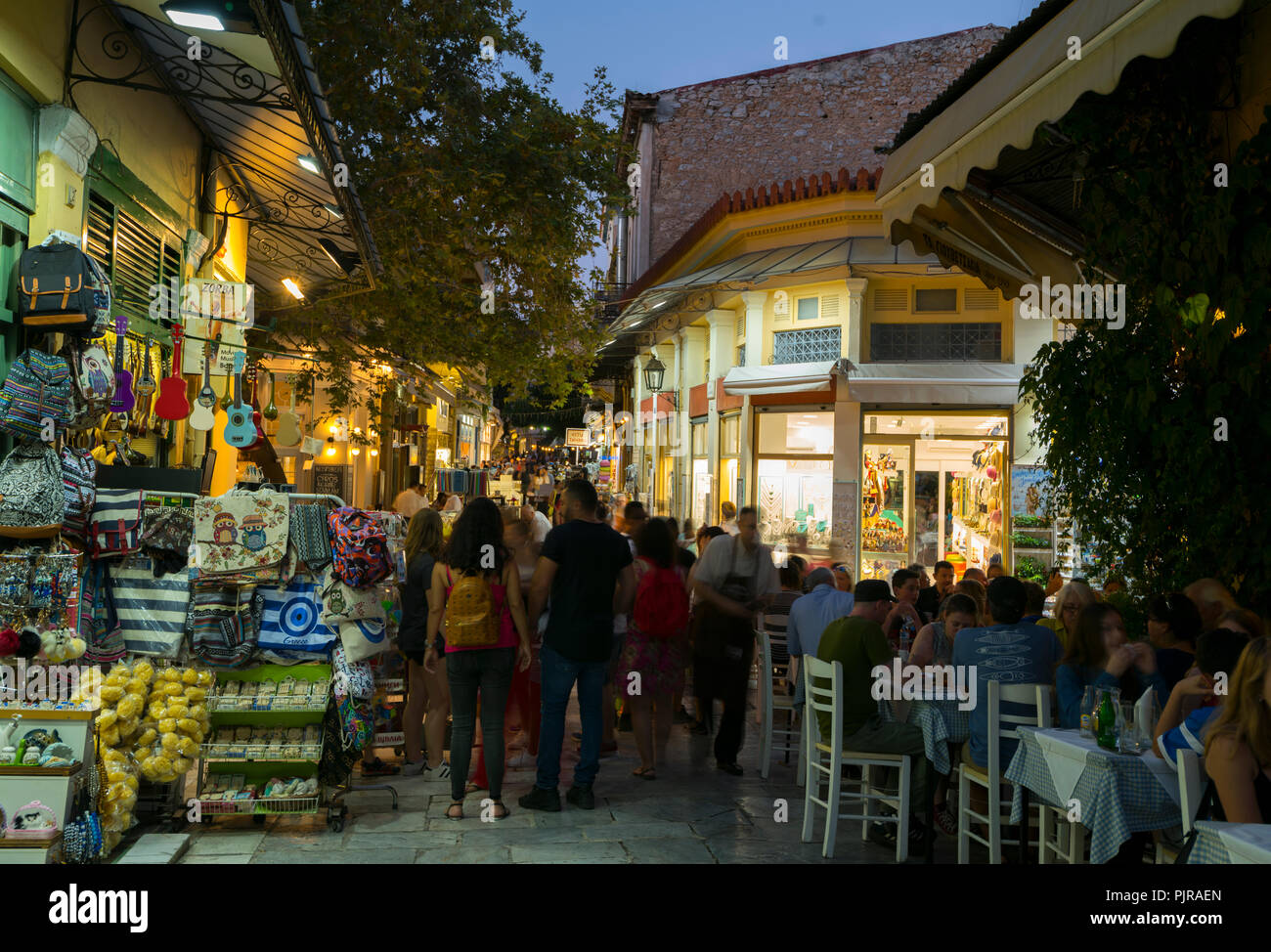 The famous Plaka, Monastiraki, Athens, Greece Stock Photo - Alamy