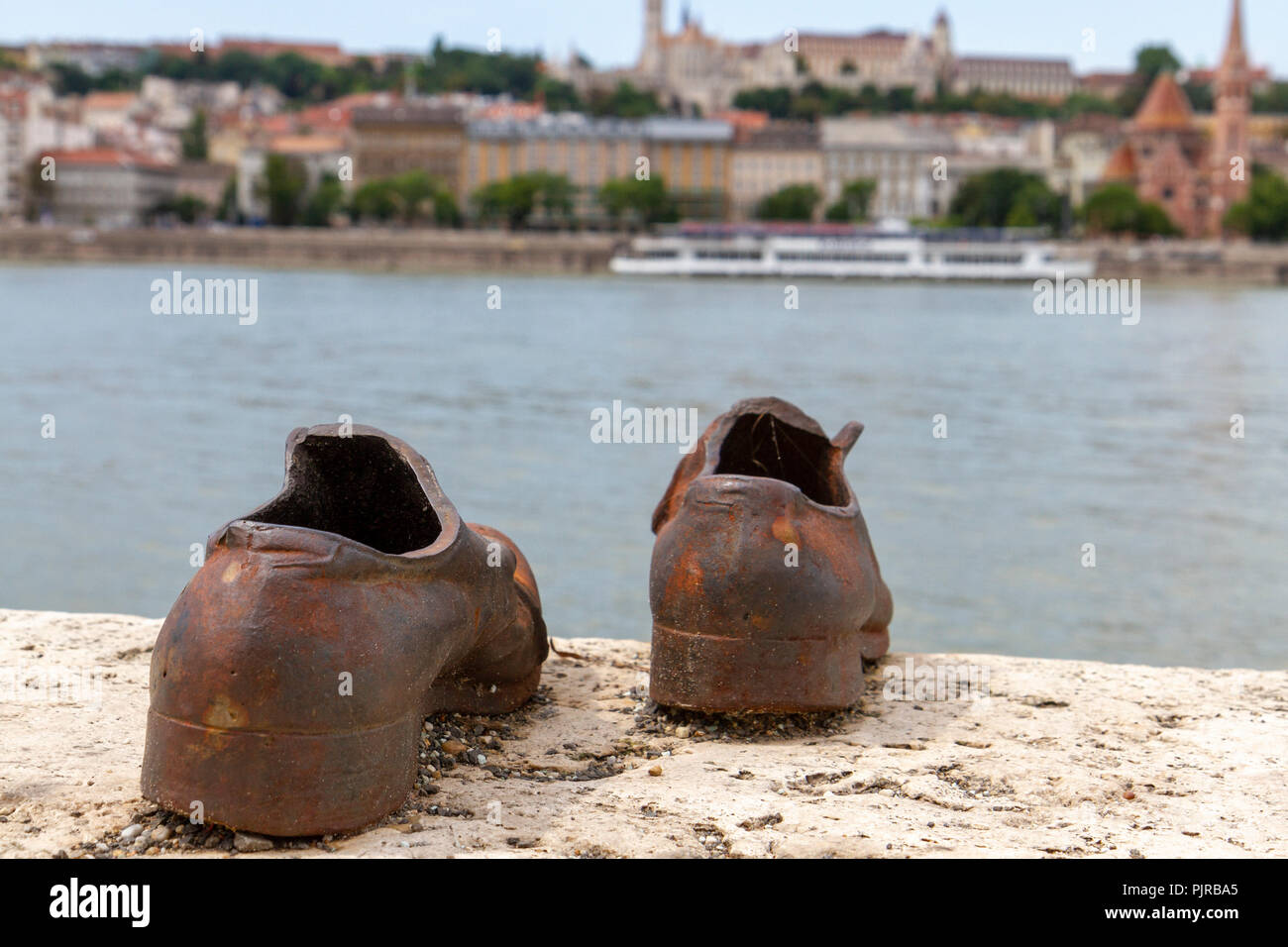 One pair of shoes, part of the Shoes on the Danube Bank conceived by ...
