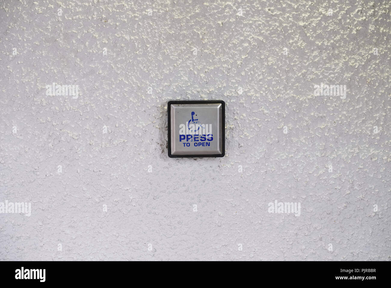 Press to open automatic door for disabled wheelchair users silver metal ...