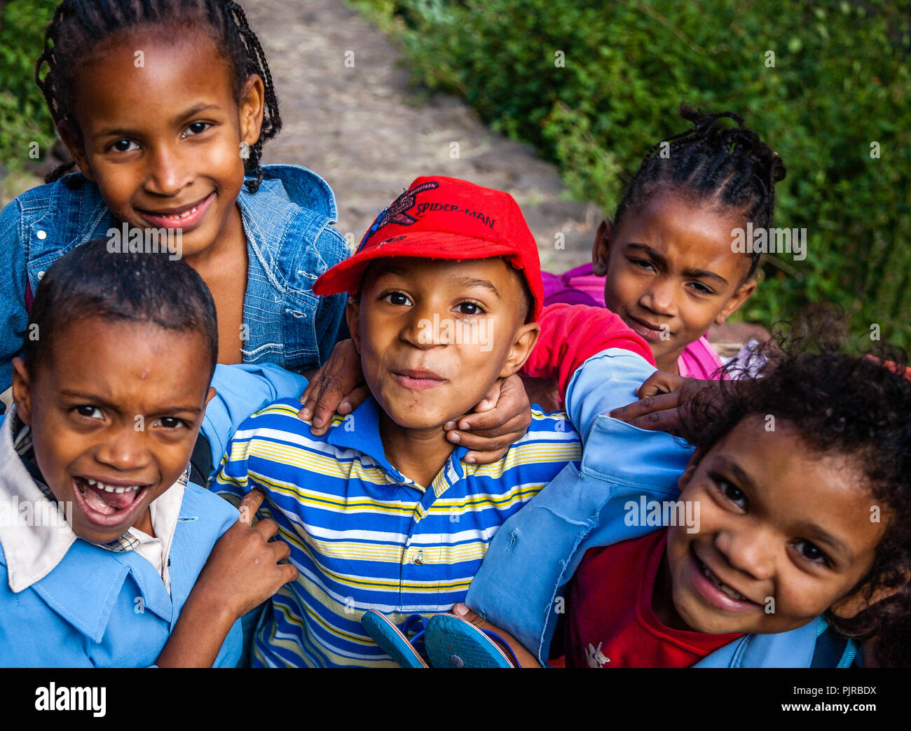 Happy Middle School Children