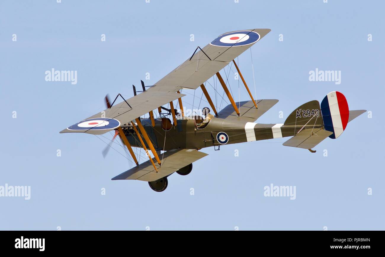 Replica Royal Aircraft Factory BE2e 'A2943' (G-CJZO Stock Photo - Alamy