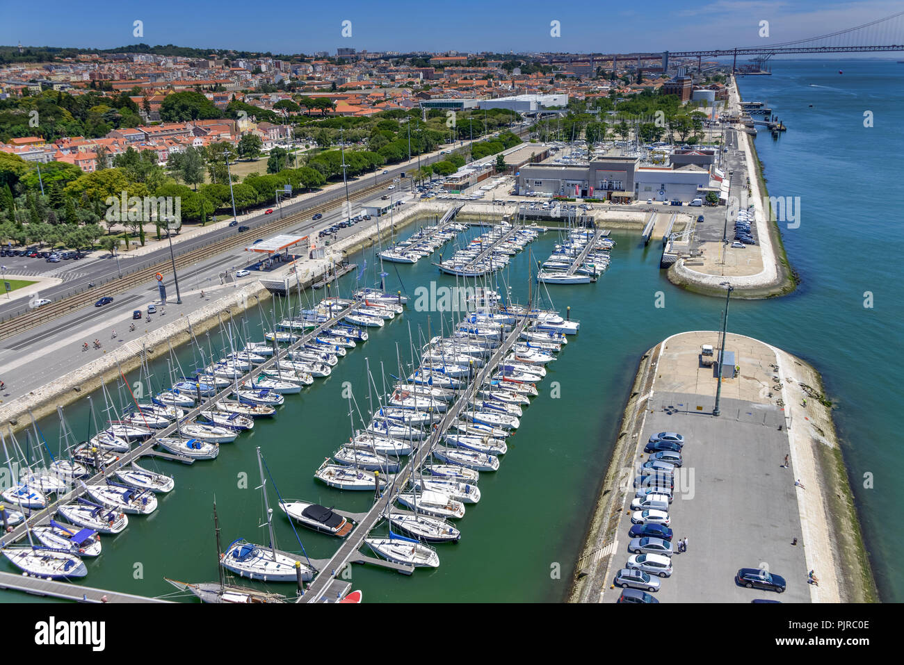 Yacht harbour, Belem, Lisbon, Portugal, Yachthafen, Lissabon Stock Photo - Alamy