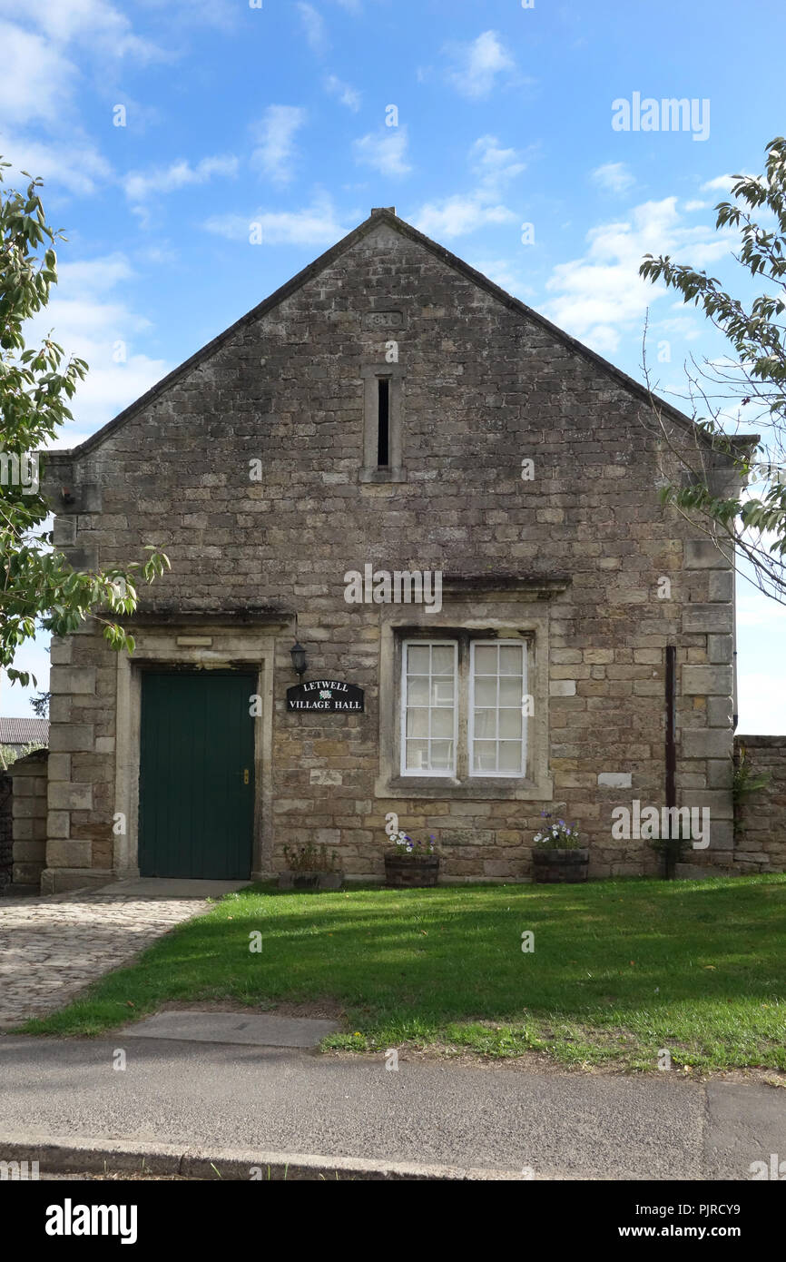 Pretty Letwell Village Hall, South Yorkshire Stock Photo - Alamy