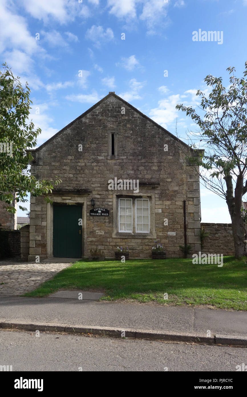Pretty Letwell Village Hall, South Yorkshire Stock Photo - Alamy