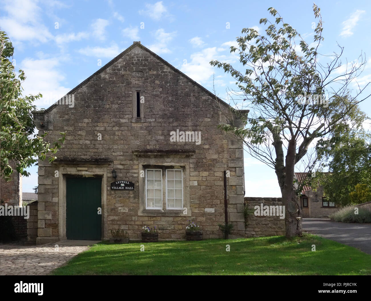 Pretty Letwell Village Hall, South Yorkshire Stock Photo - Alamy