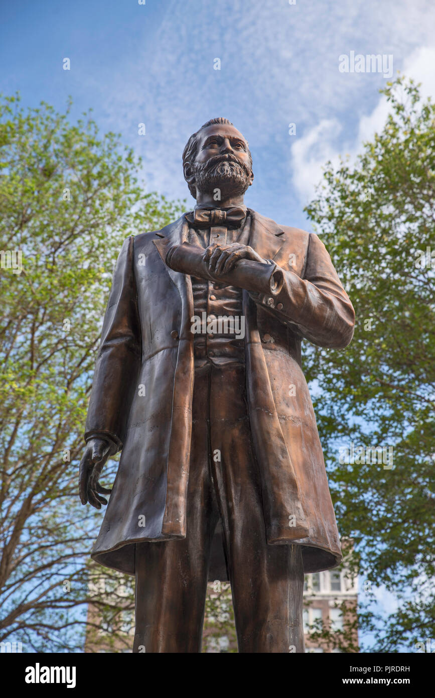 Thomas Claiborne Frost aka T.C. Frost, founder of Frost Bank, statue by ...