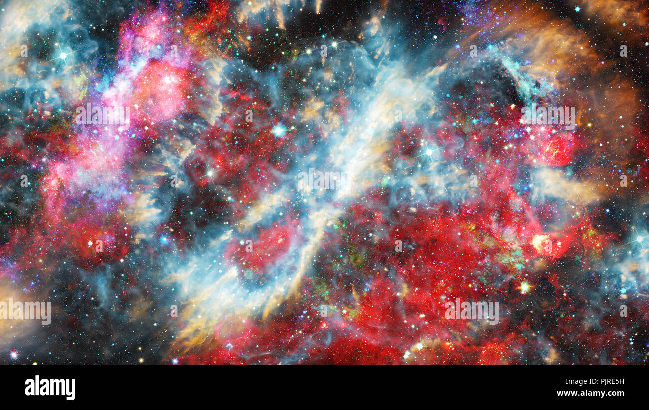 Nebula and stars in deep space, mysterious universe. Elements of this ...