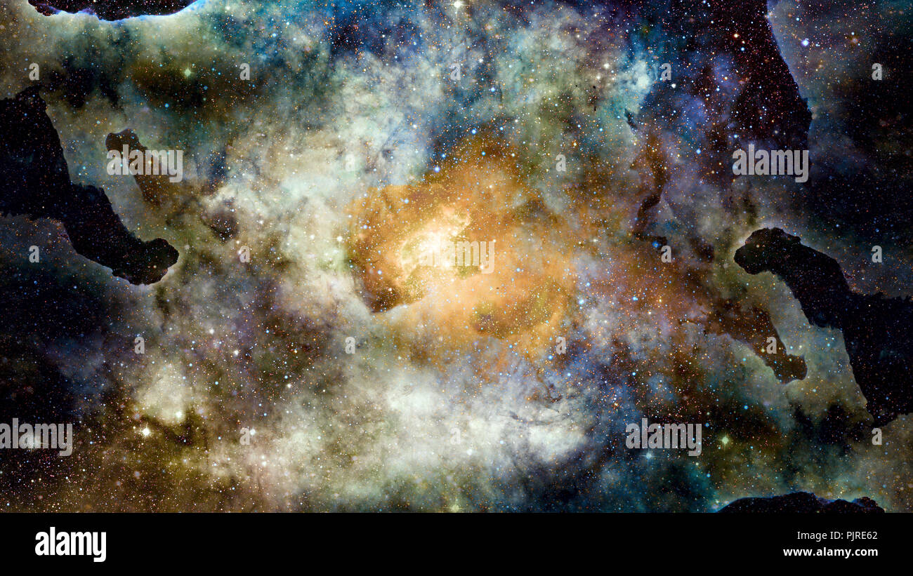 Starry deep outer space - nebula and galaxy. Elements of this image ...