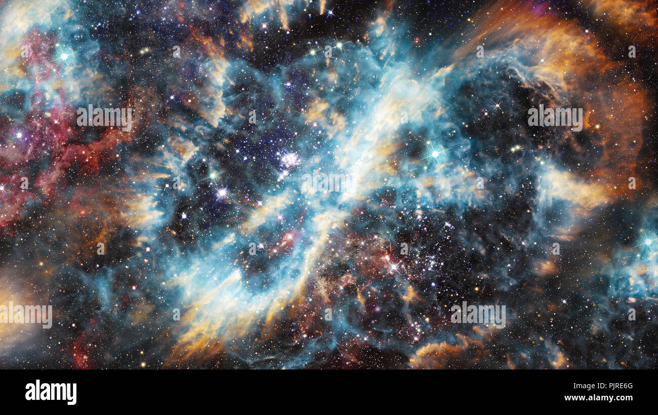 Dark nebula and stars in space. Elements of this image furnished by ...