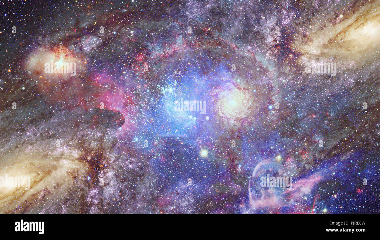 Nebula and stars in deep space. Bursting galaxy. Elements of this image ...