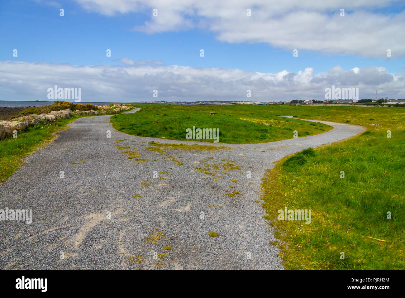 Walk trail in Ballyloughane Beach, Galway, Ireland Stock Photo - Alamy