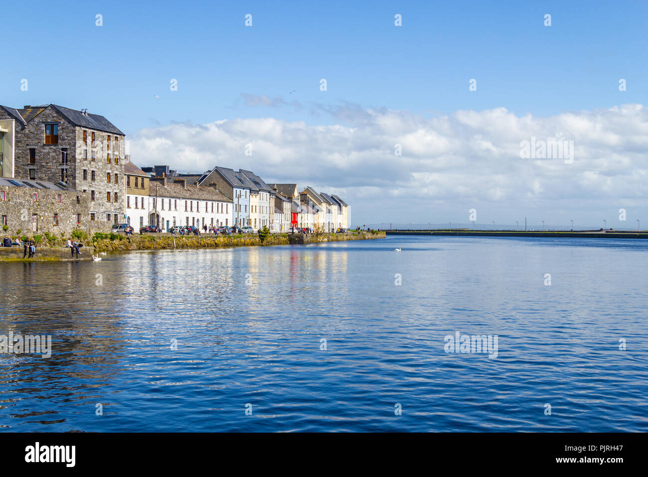 Buildings in Corrib river, Galway, Ireland Stock Photo - Alamy