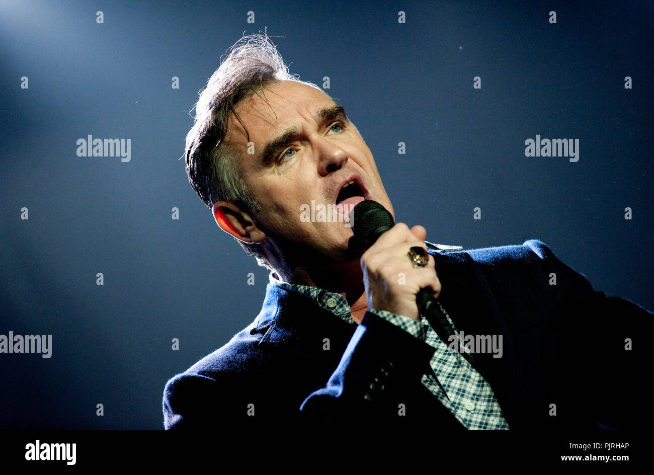 British singer Morrissey performing with his Swords Tour in Forest ...