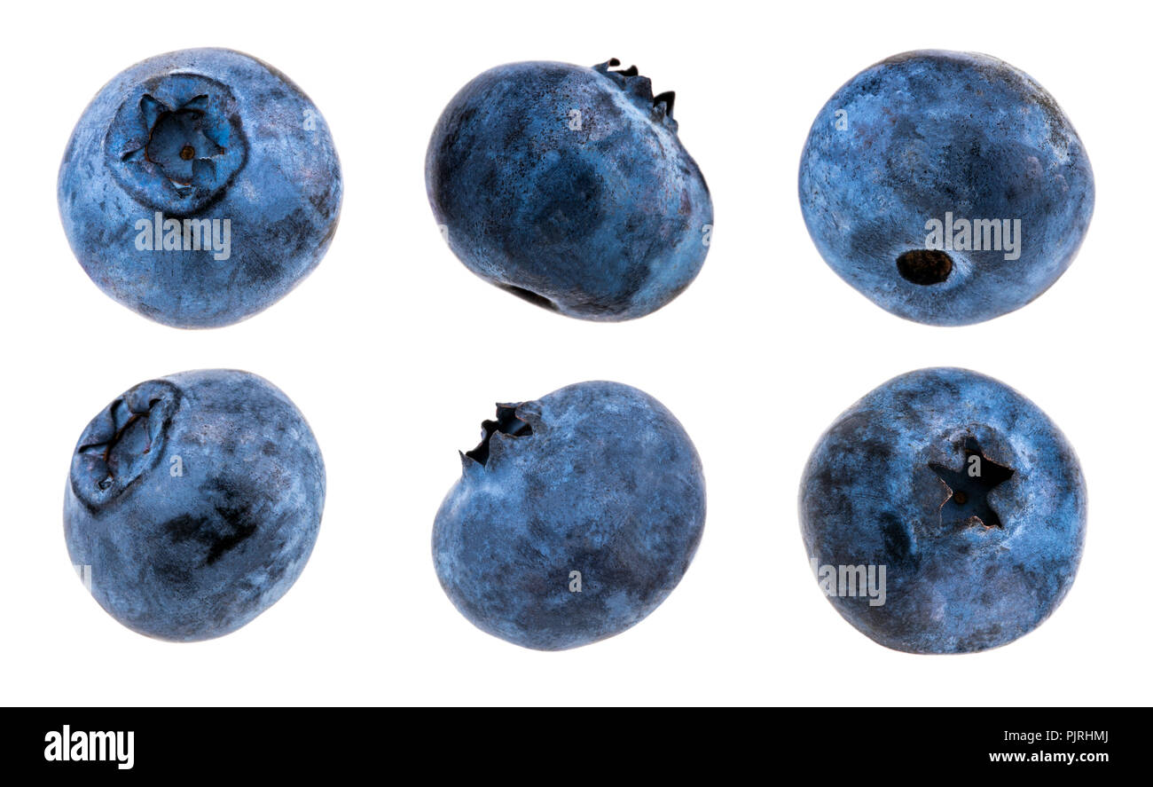 Blueberry. Fresh raw berries isolated on white background. With ...