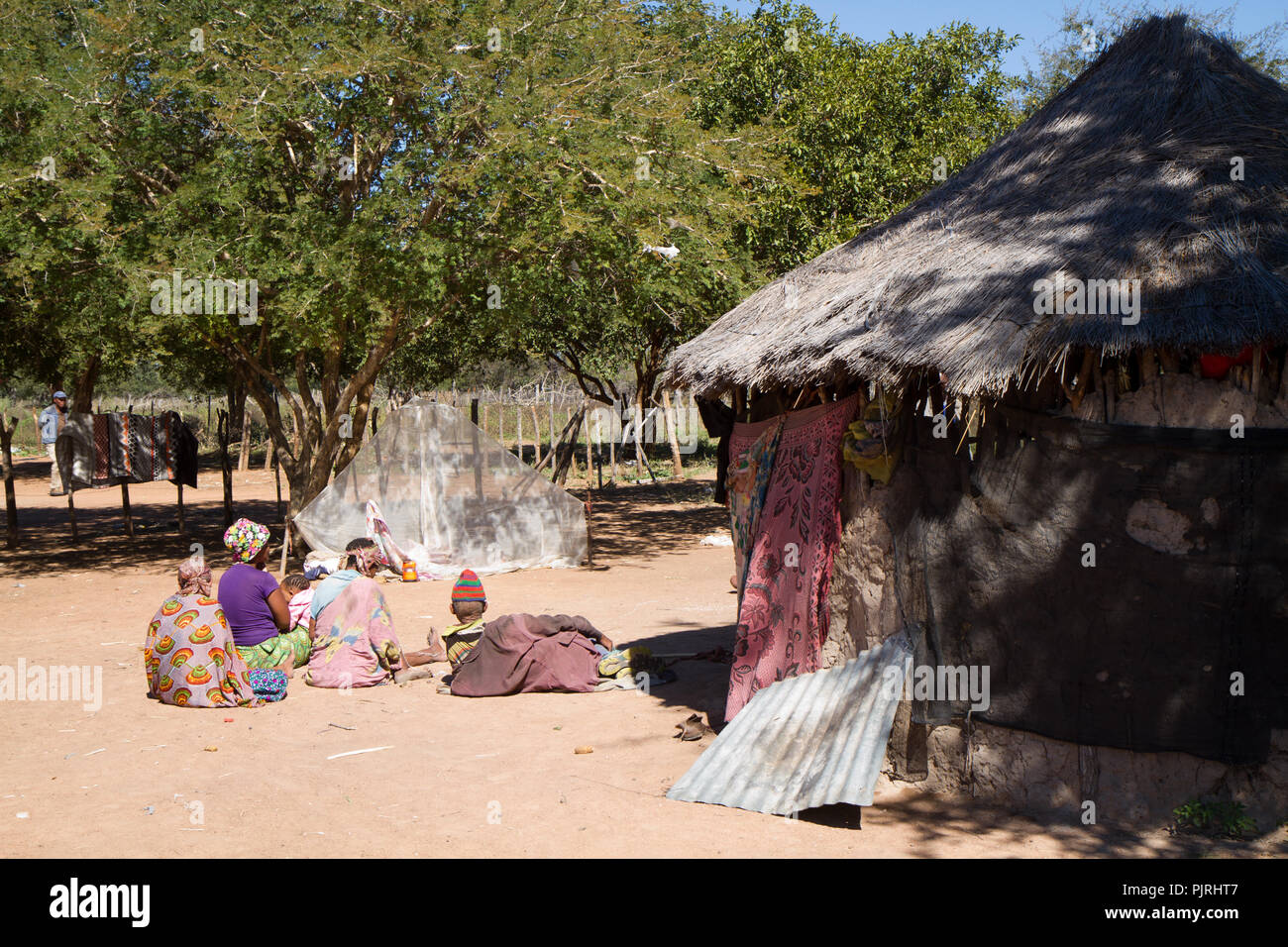 life in a san village in namibia, africa Stock Photo - Alamy