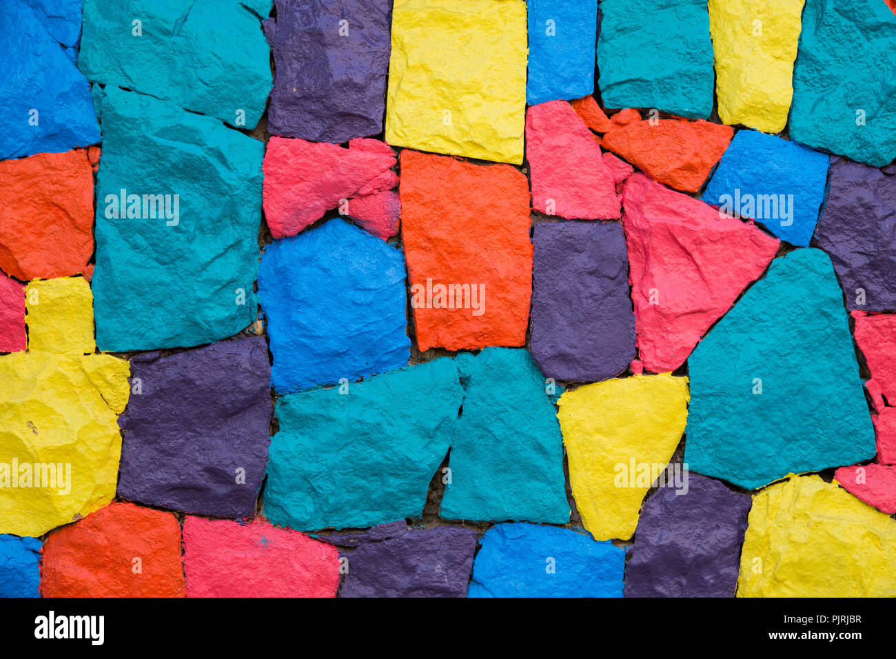 full frame shot of a multi colored painted wall Stock Photo - Alamy