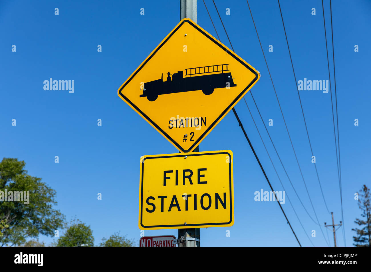 Fire Station Road Sign