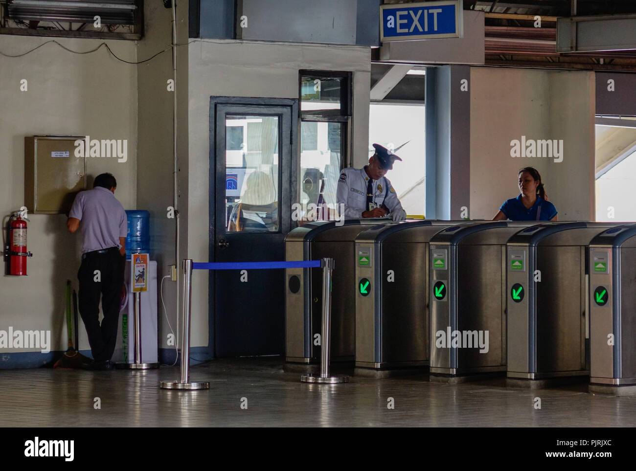 Manila, Philippines - Apr 12, 2017. LRT station in Manila, Philippines ...