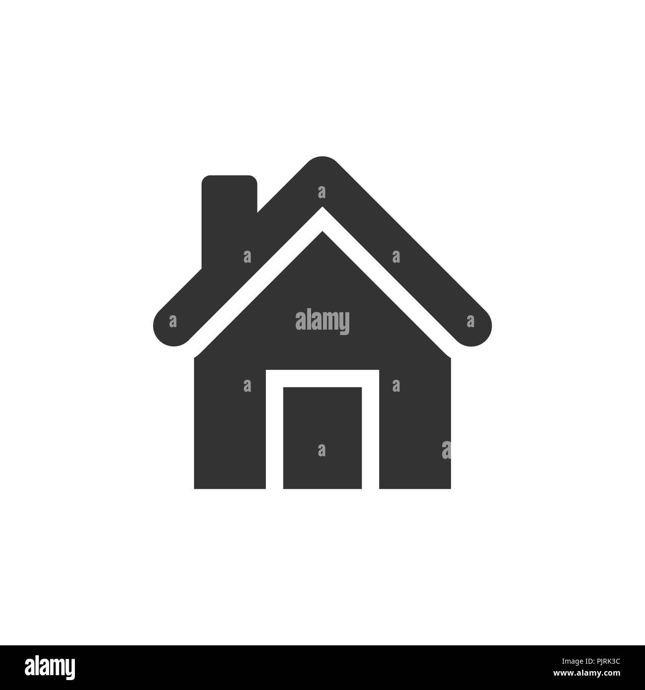House building icon in flat style. Home apartment vector illustration ...